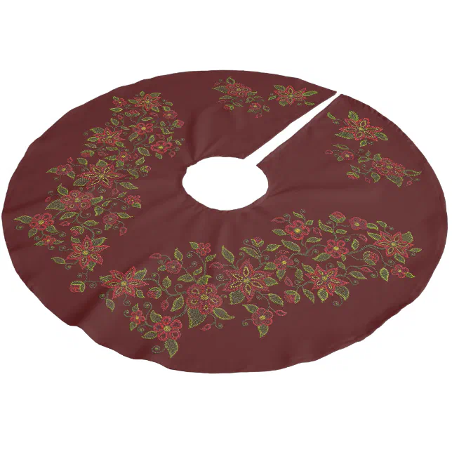 Metis Art Christmas Tree Skirt Native Beading | Zazzle