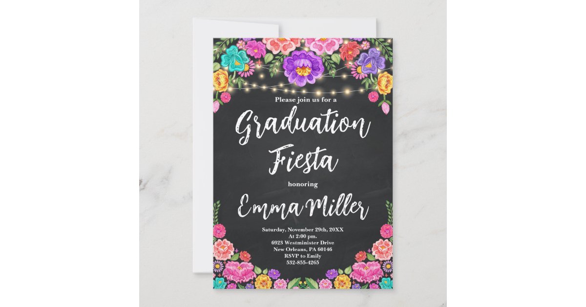 Mexican Graduation Fiesta Invitation | Zazzle