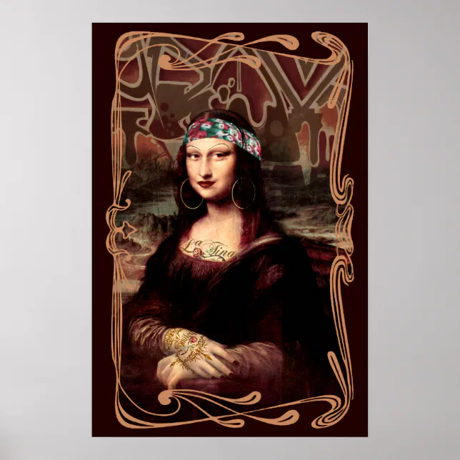 Mexican Mona Lisa Chicana Chola Poster | Zazzle