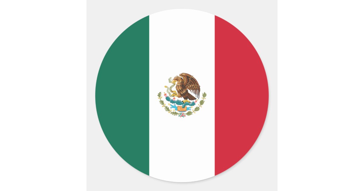 Mexico/Mexican Flag Classic Round Sticker | Zazzle