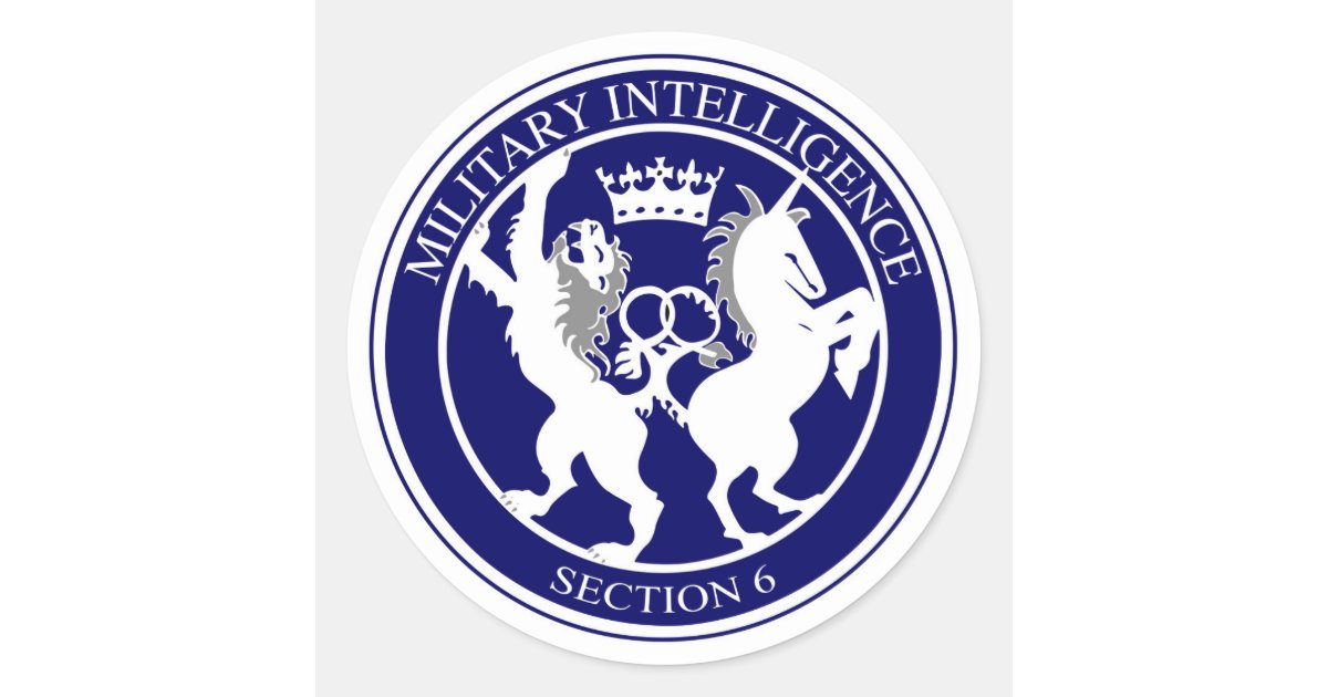 MI6 Logo Button Classic Round Sticker | Zazzle