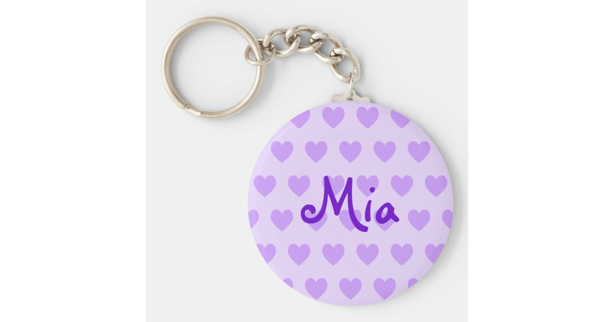Mia in Purple Key Ring | Zazzle