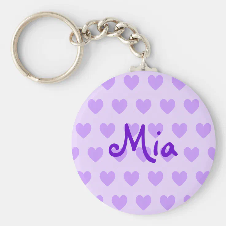Mia in Purple Key Ring | Zazzle