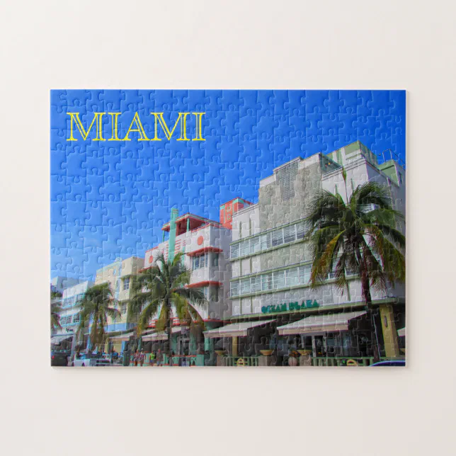 Miami Beach Art Deco Jigsaw Puzzle | Zazzle