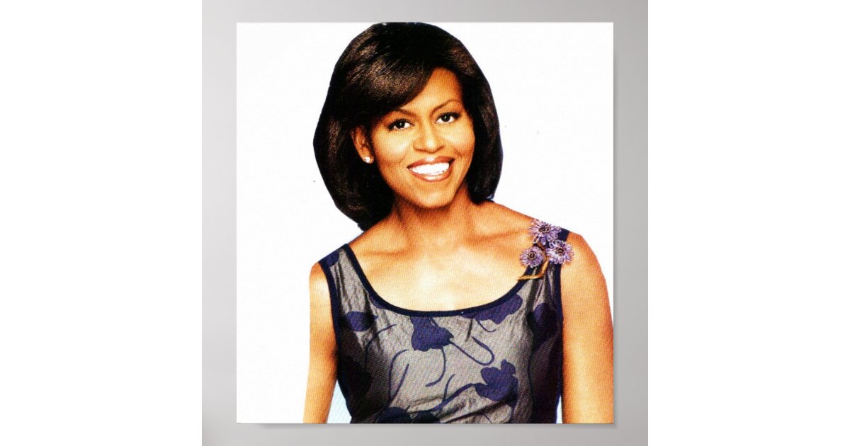MICHELLE OBAMA SMILING poster | Zazzle