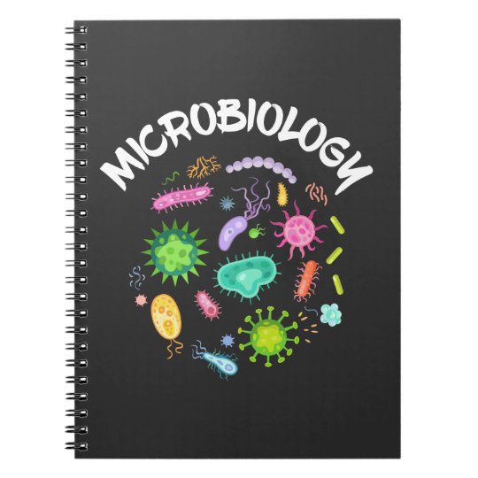 Microbiology Scientist Bacteria Microscope Notebook | Zazzle.co.uk