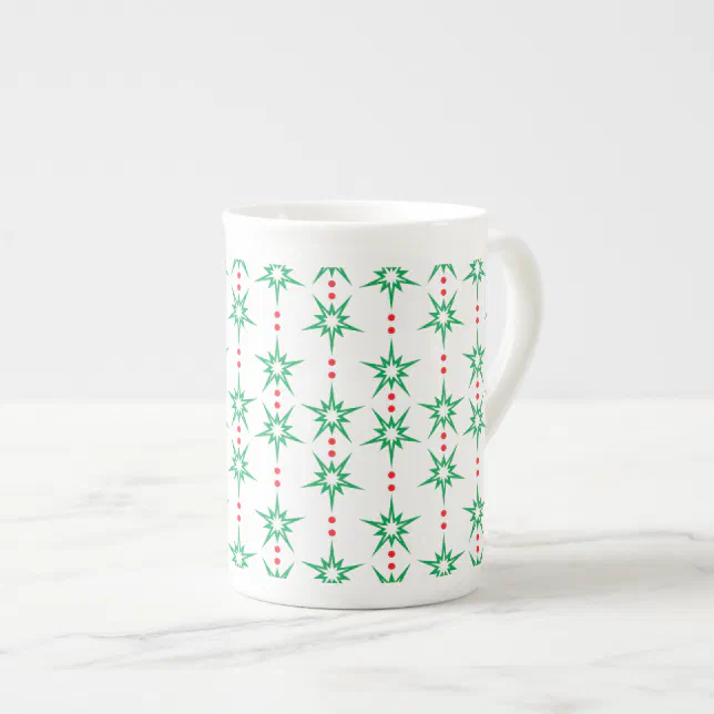 Mid Mod Garland Bone China Mug | Zazzle