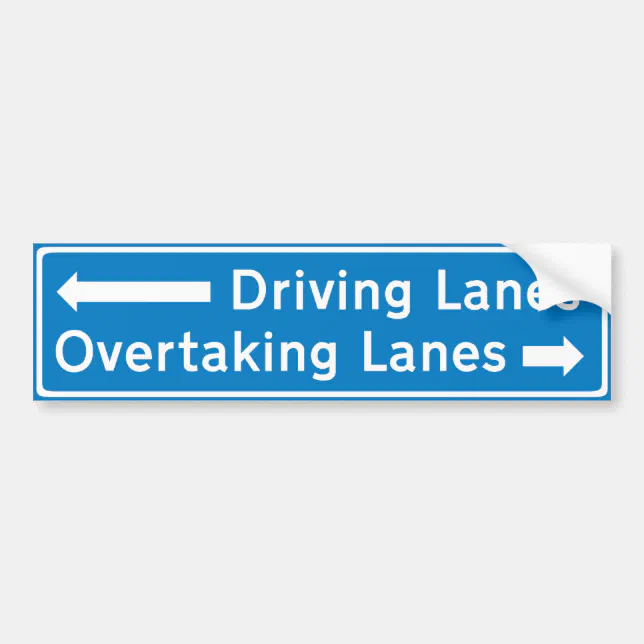 Middle Lane Hogger Bumper Sticker | Zazzle