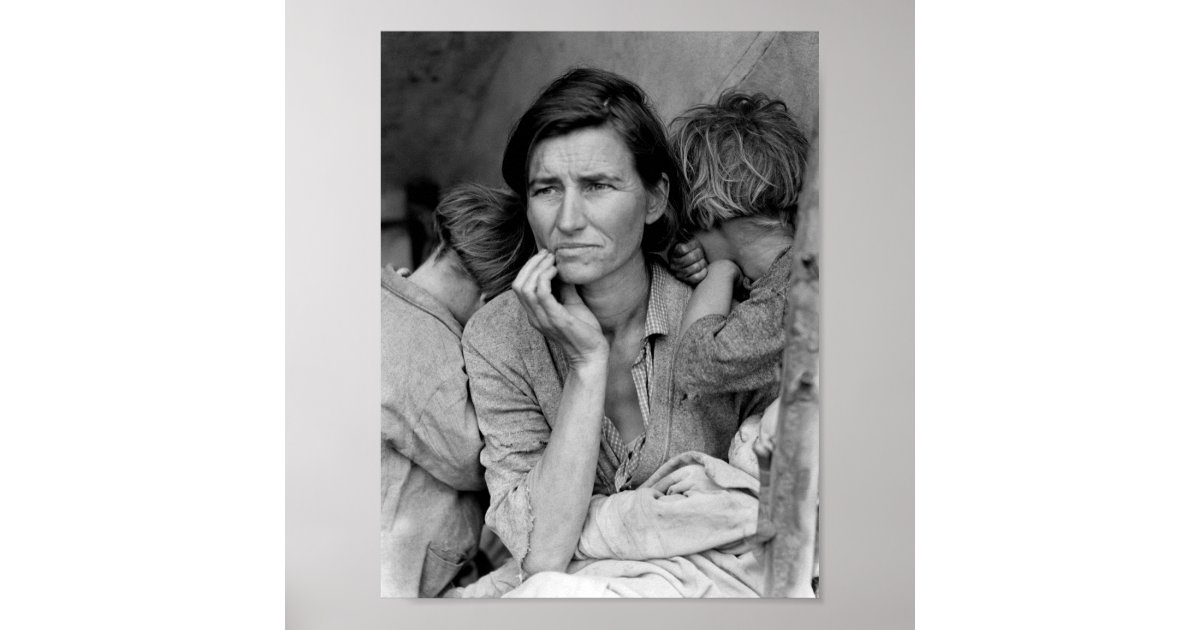 Migrant Mother - Florence Thompson And Children - Poster | Zazzle