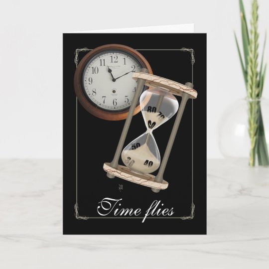 Milestone Birthday - Time Flies Card | Zazzle.co.uk