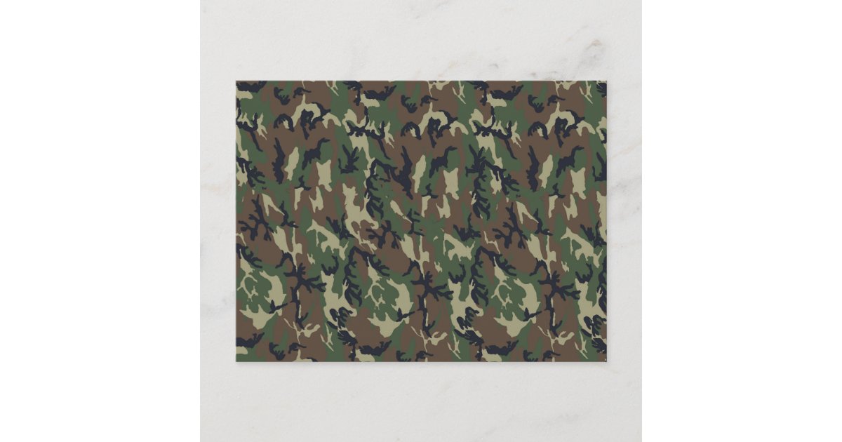 Military Forest Camouflage Background Postcard | Zazzle