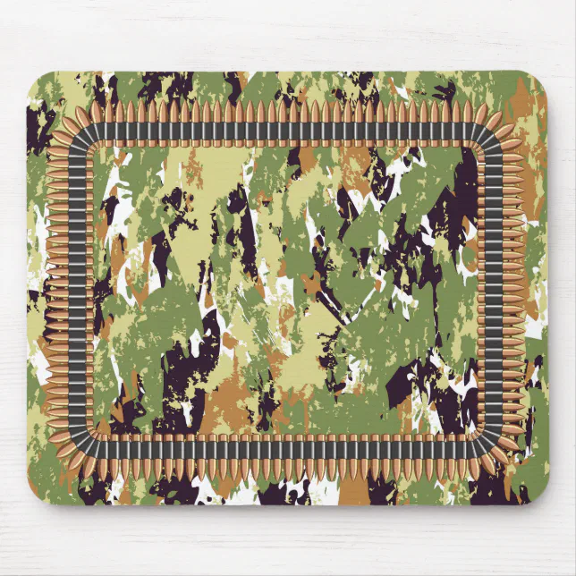 Military Pattern with Bullet Mouse Mat | Zazzle