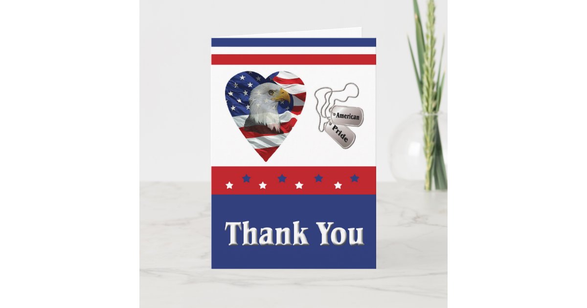 Military Thank You Card | Zazzle