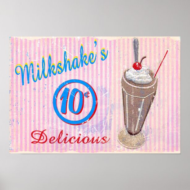 Milkshake Posters & Prints | Zazzle UK