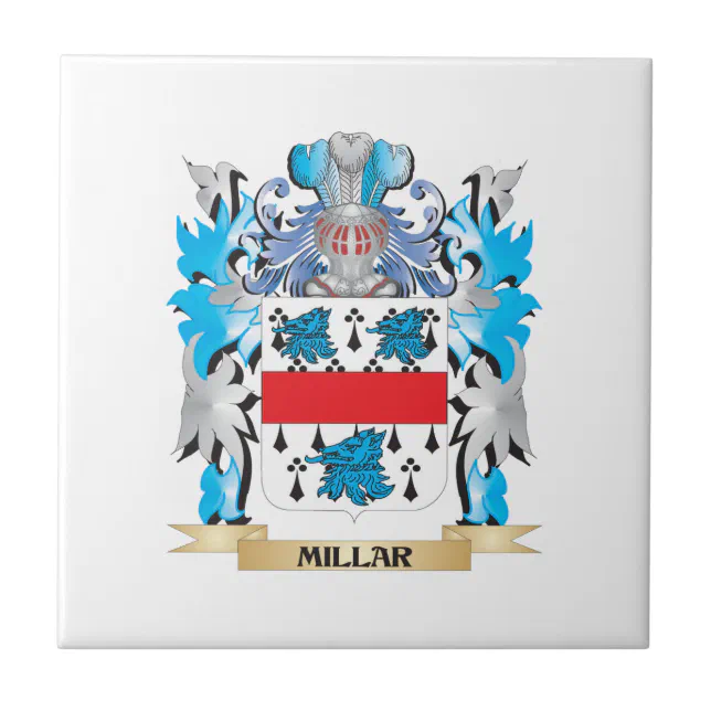Millar Coat of Arms - Family Crest Tile | Zazzle