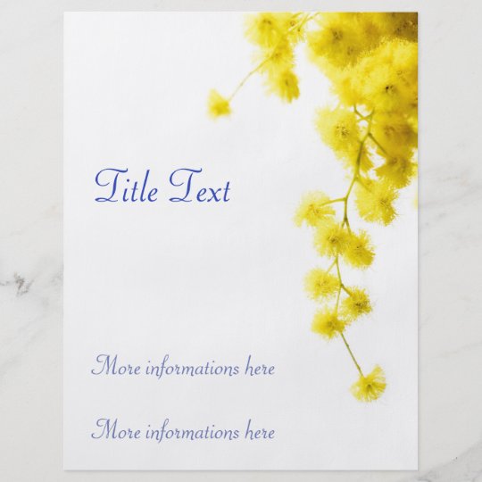 Mimosa Flyer | Zazzle.co.uk