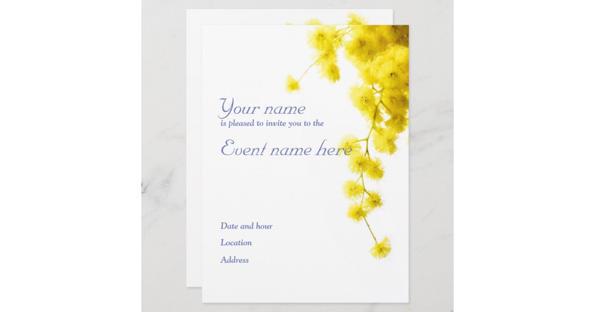 Mimosa Invitation | Zazzle