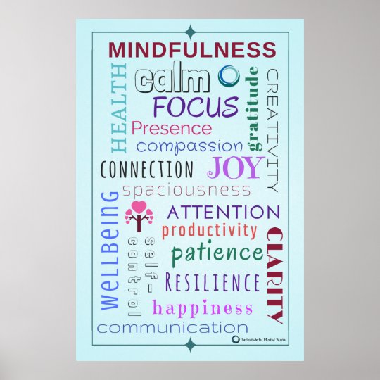 Mindfulness Word Jumble Poster | Zazzle.co.uk