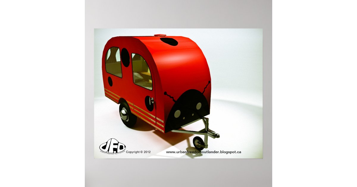 Mini Bike Camper Ladybug style Poster | Zazzle