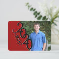 Mini Class of 2020 Red Photo Graduation Invitation | Zazzle