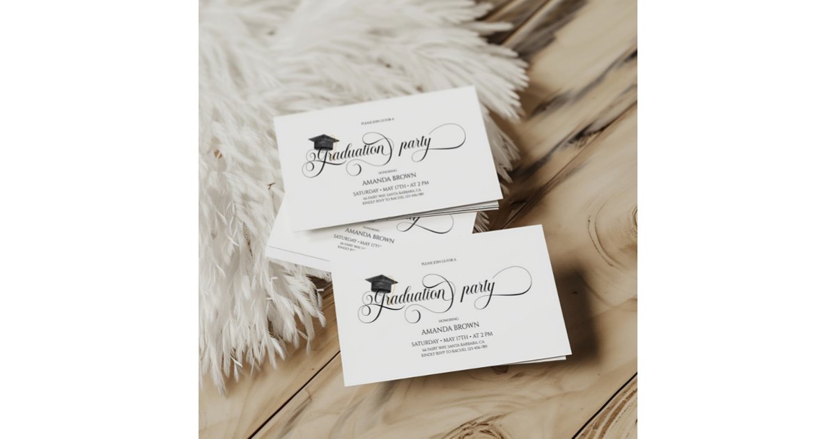 Mini Graduation Invite, Class of 2024 Graduation Enclosure Card | Zazzle