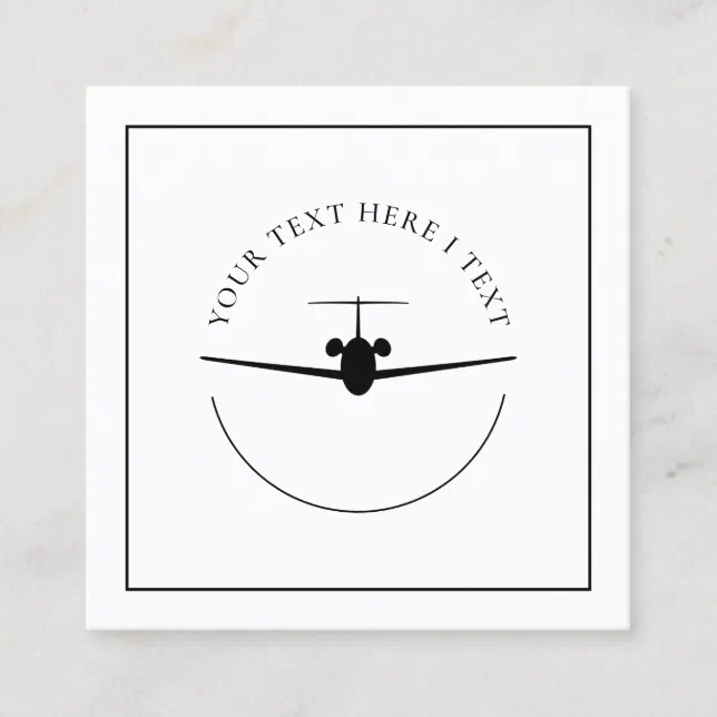 Minimal Jet Business Card – Custom Logo Style | Zazzle