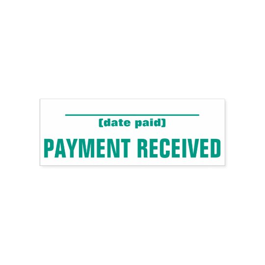 Minimal "PAYMENT RECEIVED" Rubber Stamp | Zazzle.co.uk