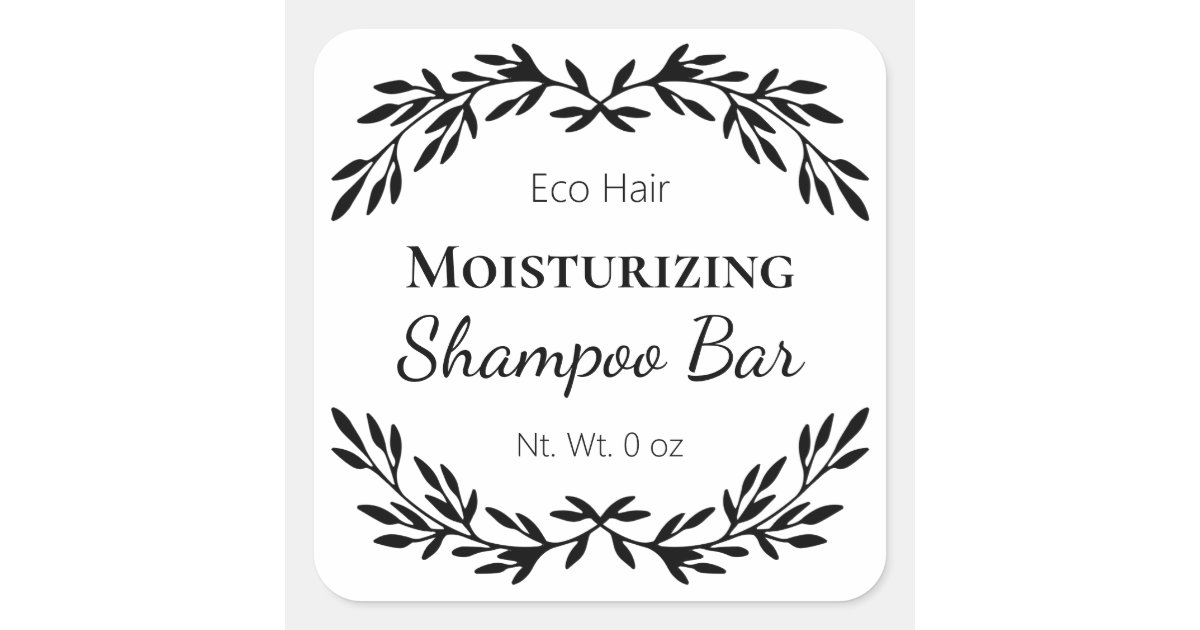 Minimalist homemade Solid Shampoo Bar Labels | Zazzle