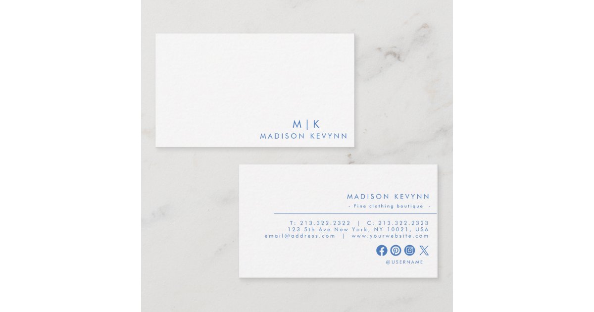 Minimalist Luxury Boutique Ivory Business Card | Zazzle