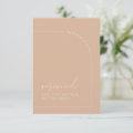 Minimalist Tan Arch Wedding Reserved Sign Card | Zazzle