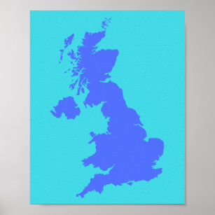 Uk Map Posters & Prints | Zazzle UK