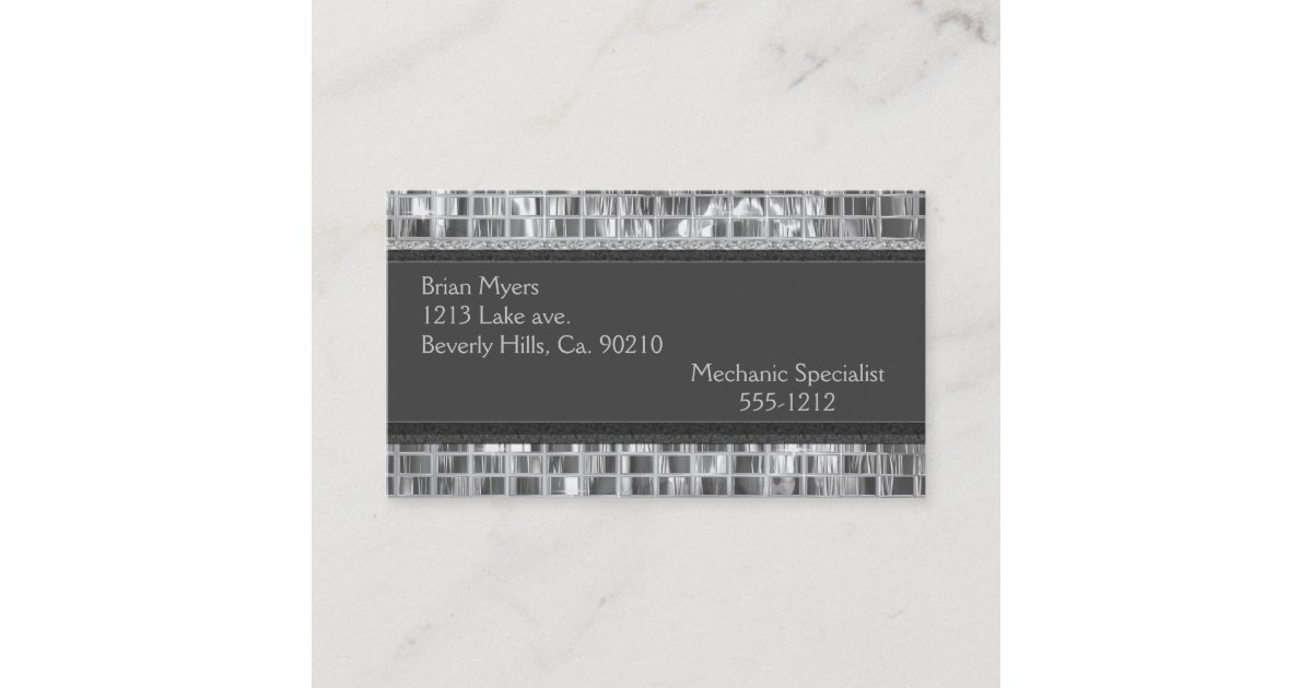 Mirrored Metal Magic Business Card | Zazzle