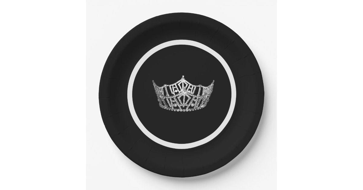 Miss America Crown Pageant Party Paper Plate | Zazzle