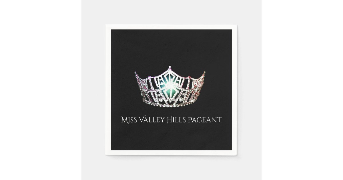 Miss America Silver Crown Paper Napkins | Zazzle