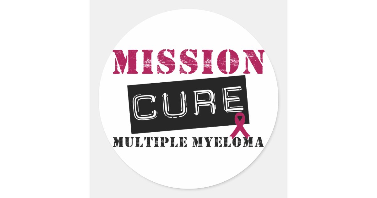 Mission Cure Multiple Myeloma Classic Round Sticker | Zazzle
