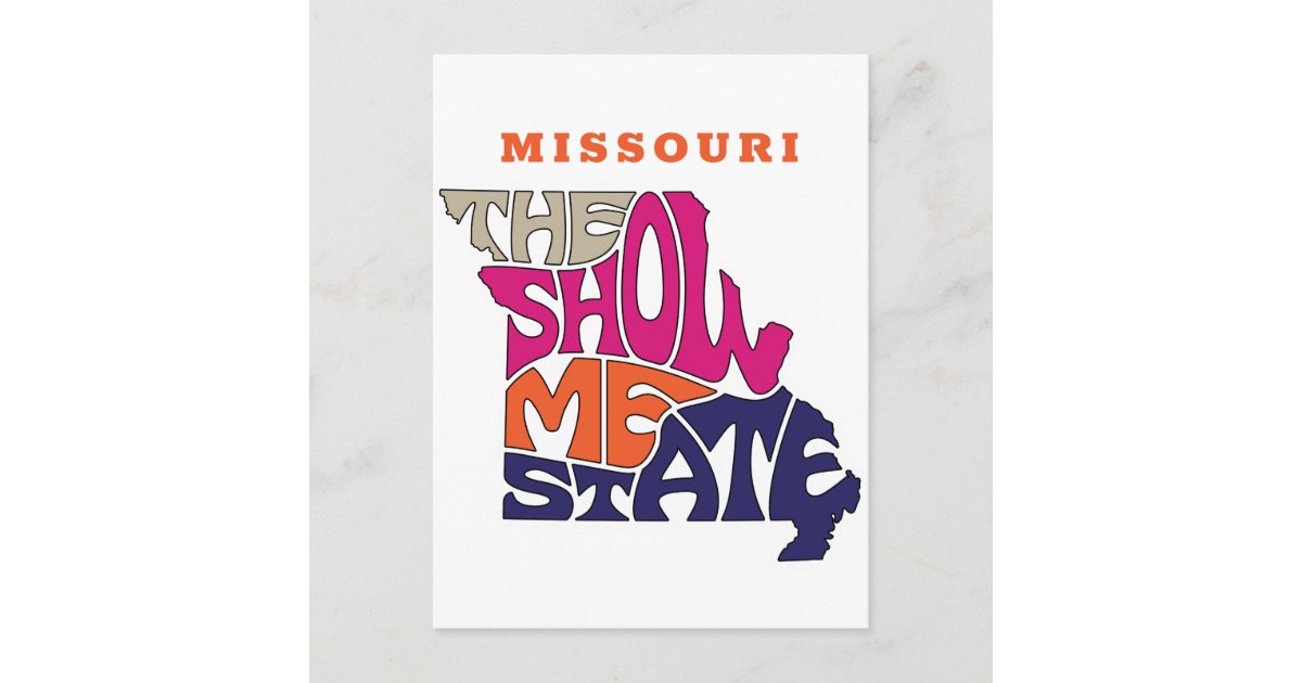 Missouri State Nickname Word Art Postcard | Zazzle