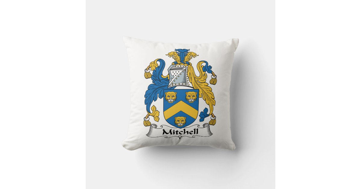 Mitchell Family Crest Cushion | Zazzle