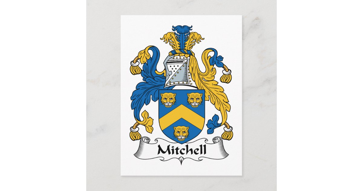 Mitchell Family Crest Postcard | Zazzle