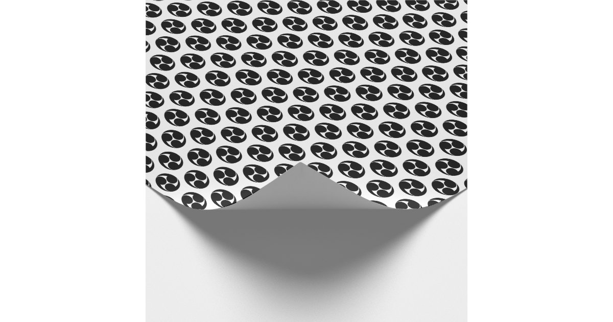 Mitsudomoe pattern traditional japanese wrapping paper | Zazzle