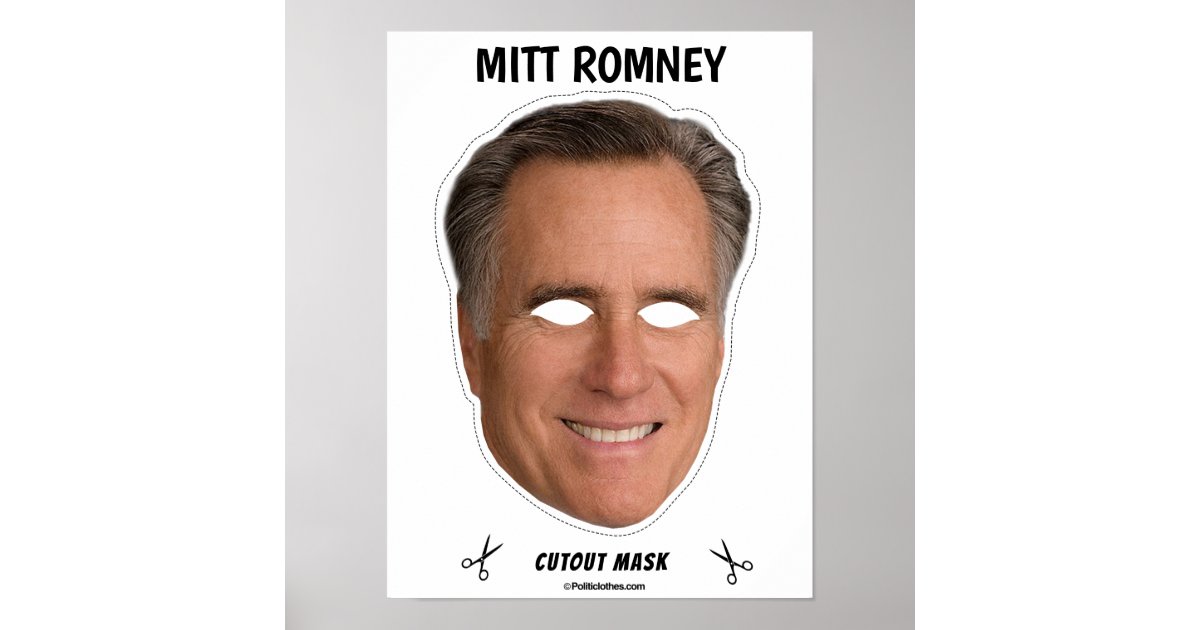 MITT ROMNEY Halloween Mask Poster | Zazzle