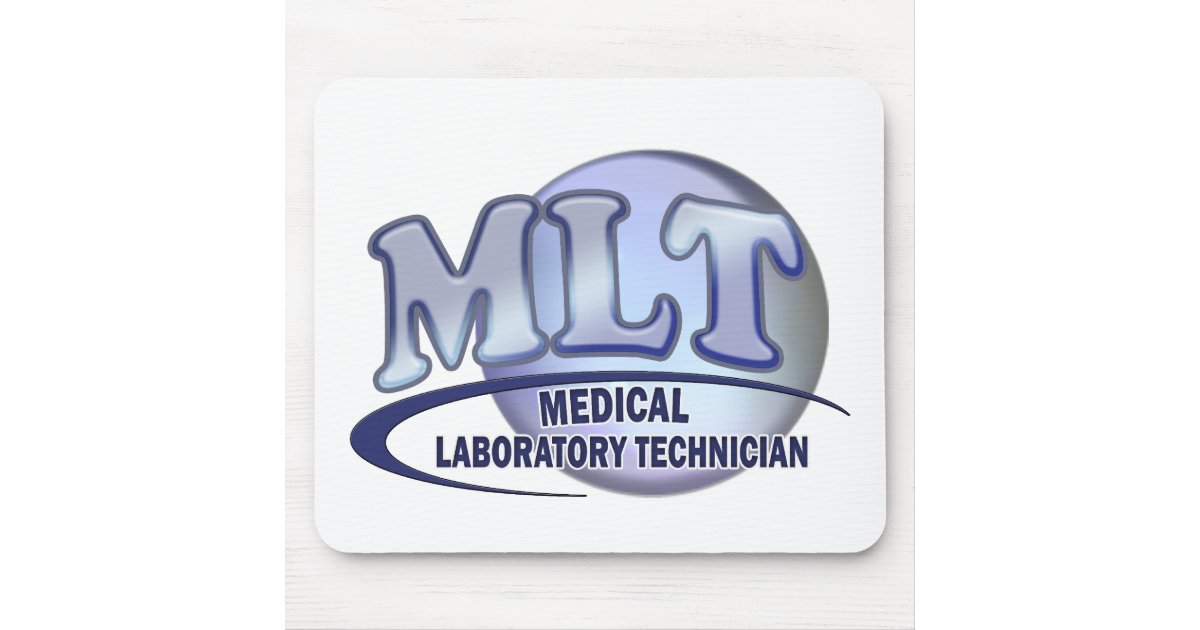MLT FunBlue LOGO - MEDICAL LABORATORY TECHNICIAN Mouse Mat | Zazzle