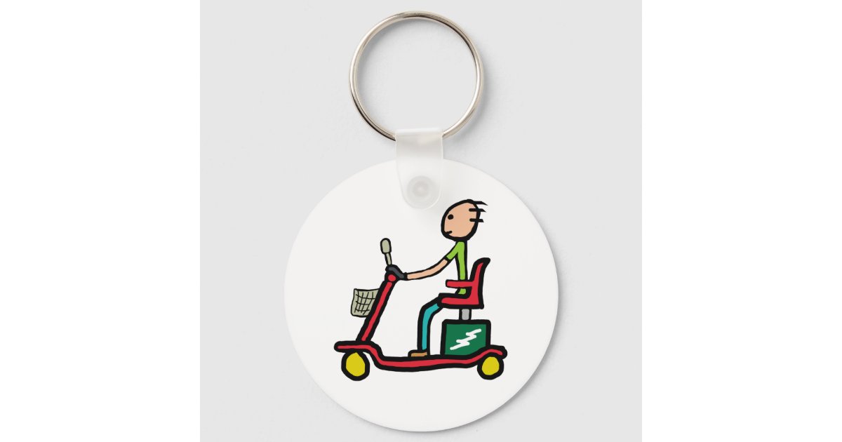 Mobility Scooter Key Ring | Zazzle