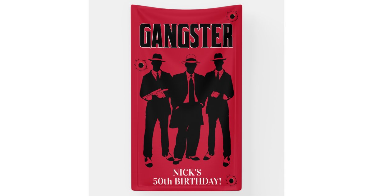 Mobster Themed, Gangster Party Banner | Zazzle