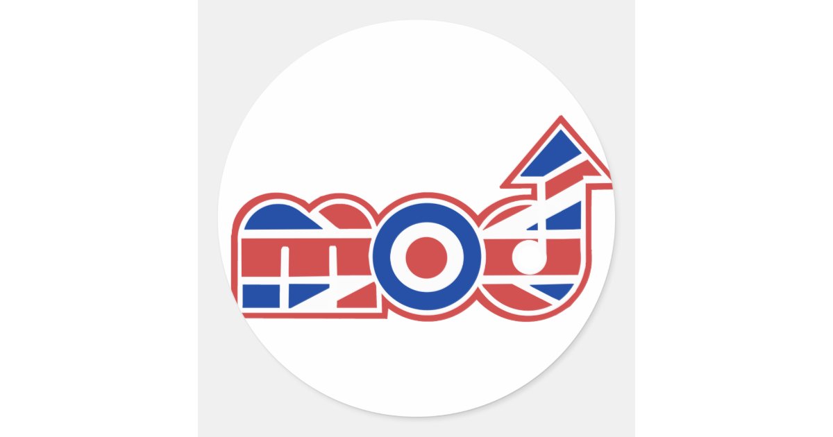 Mod Logo 2 Classic Round Sticker | Zazzle