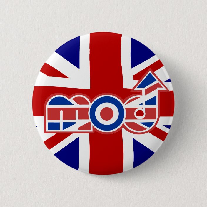 Mod Logo with union Jack 6 Cm Round Badge | Zazzle.co.uk