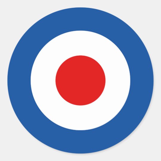 Mod Roundel 3" Stickers | Zazzle.co.uk