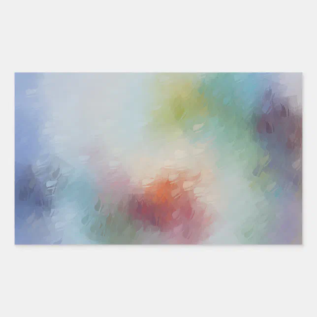 Modern Abstract Art Custom Colourful Blank Templat Rectangular Sticker ...
