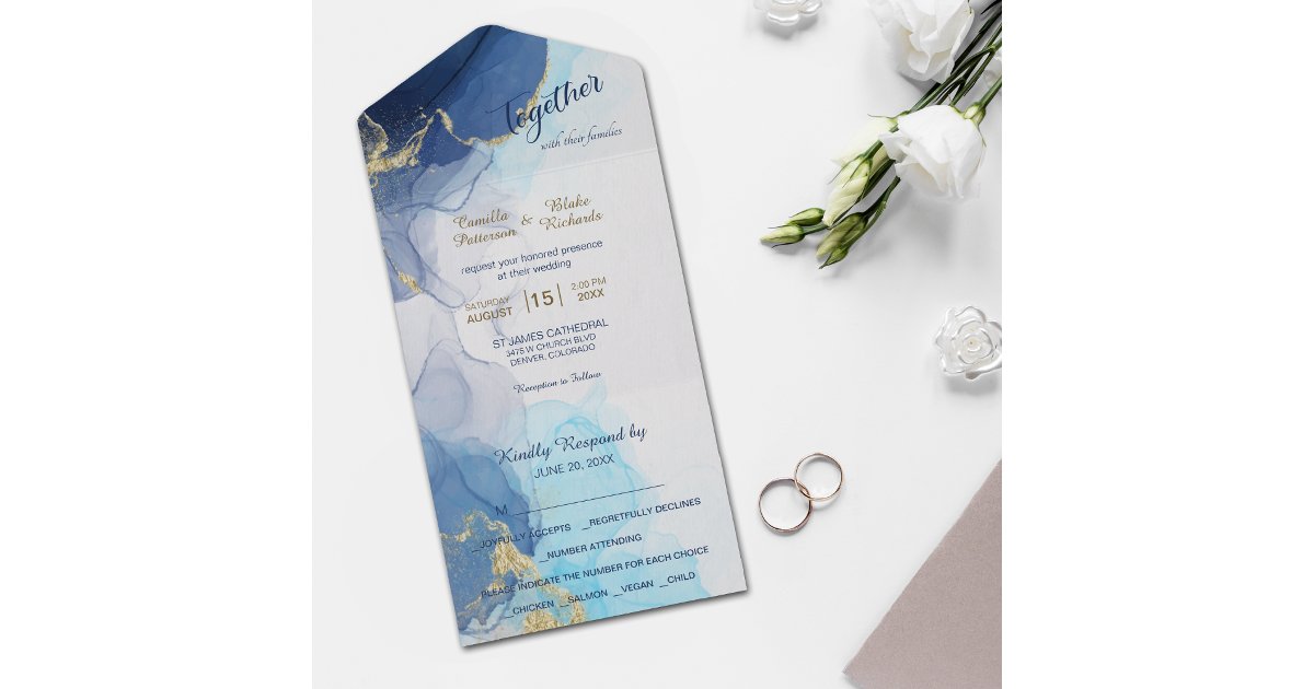 Modern Abstract Indigo Aqua Blue Photo Template | Zazzle