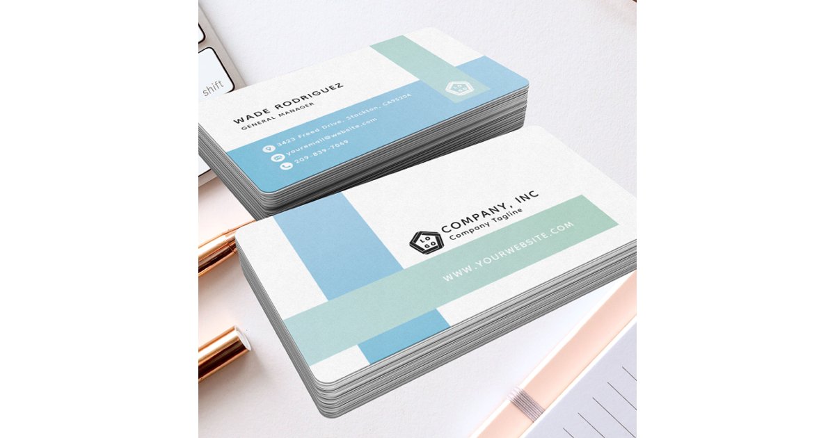 Modern Abstract Professional Logo Generic Business Card | Zazzle