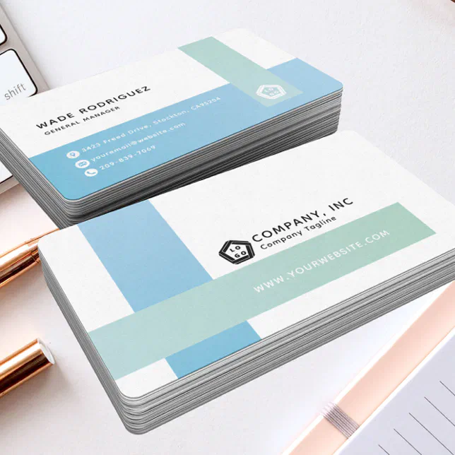 Modern Abstract Professional Logo Generic Business Card | Zazzle
